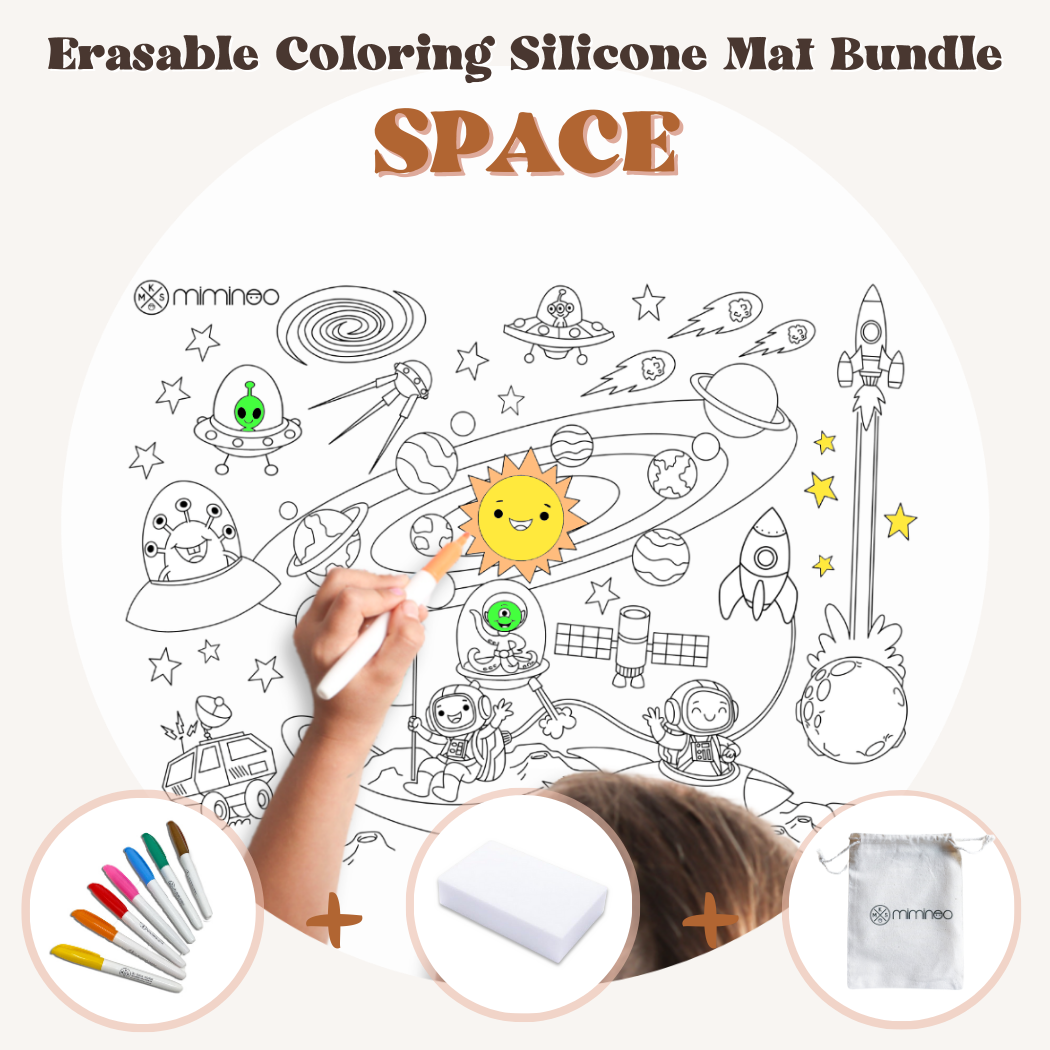 Silicone Coloring Mat Erasable & Reusable Space for kids age +3 — MKS ...
